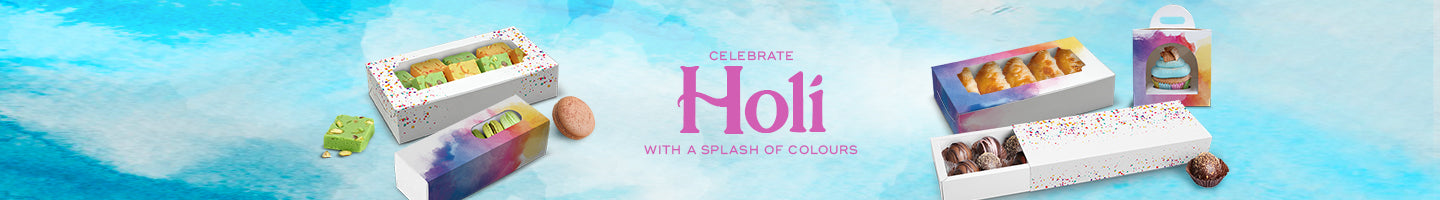 Festival Boxes, Bright Colour Holi Theme Boxes Online. – Schmancy