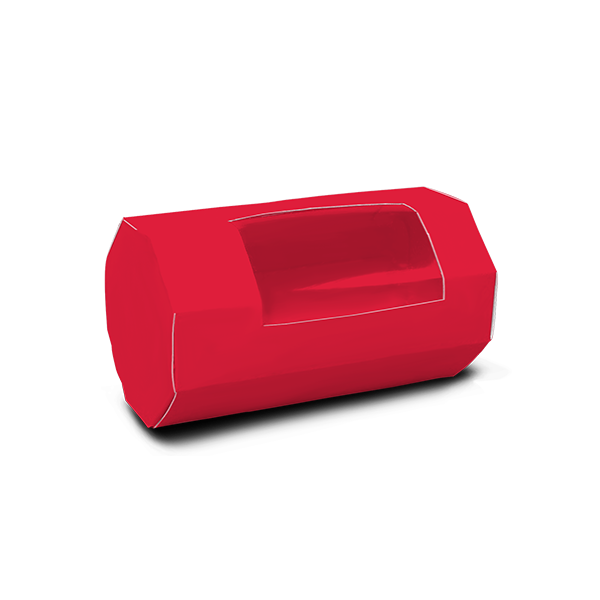 Cylindrical Box with see through window - 4x3" - Red– Schmancy