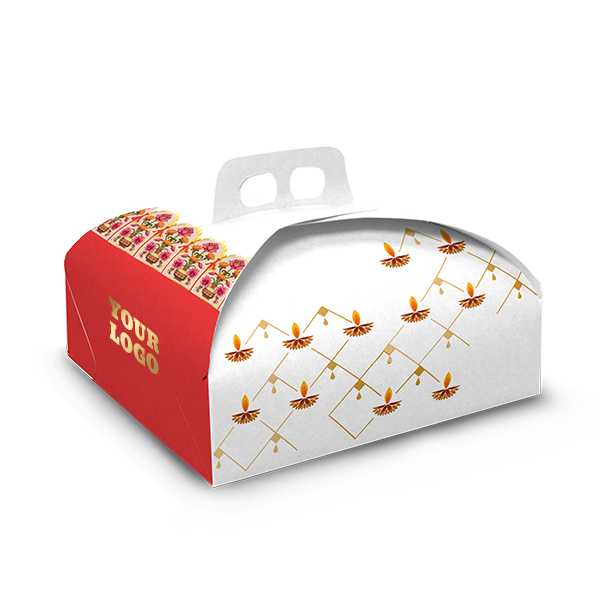 Wrap Style Hamper Box - 23x23x6.5 CM - Imperial Red Chitrakaari Box ...